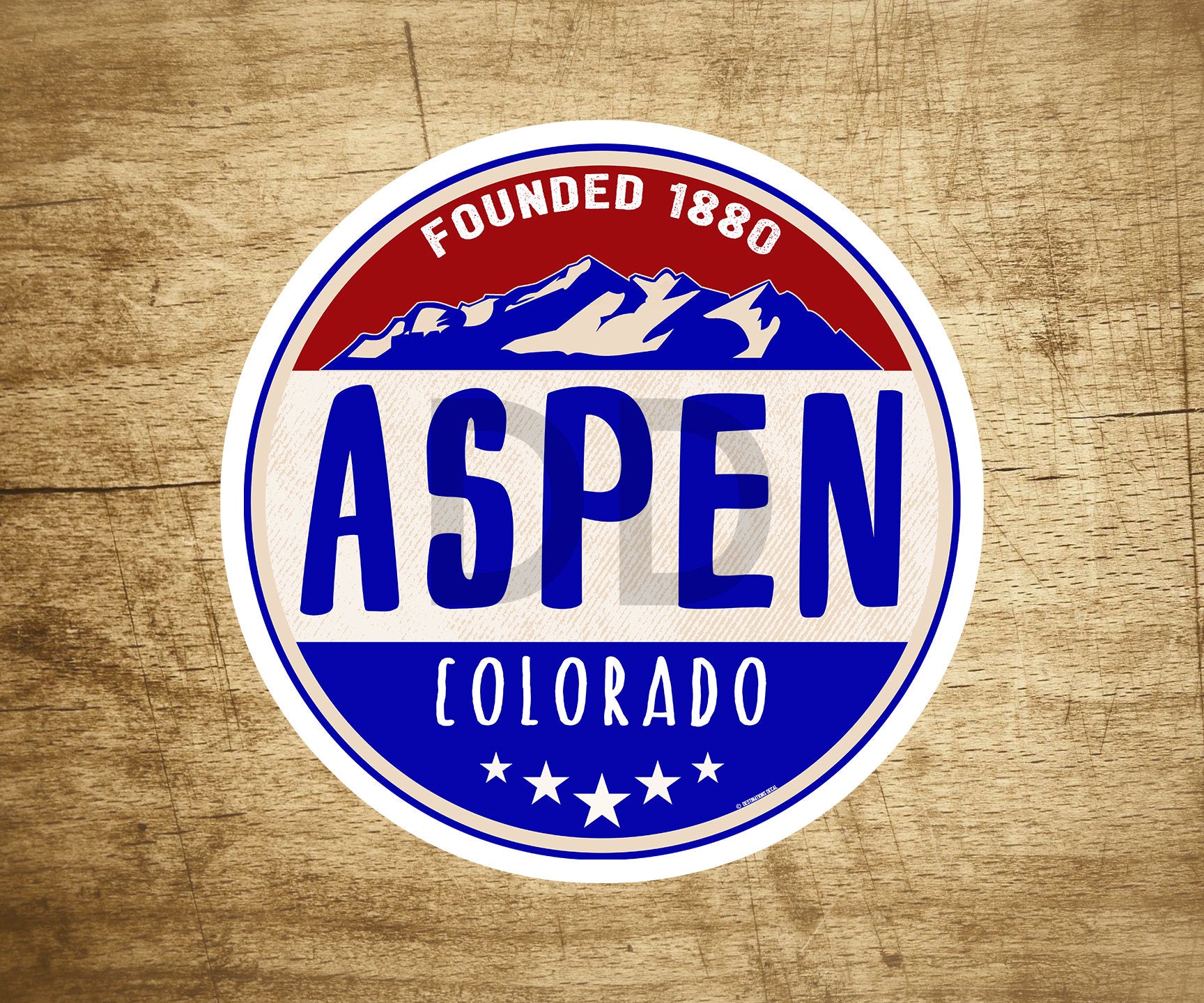 Aspen Colorado 3" Decal Sticker Skiing Mountains Climbing Ski