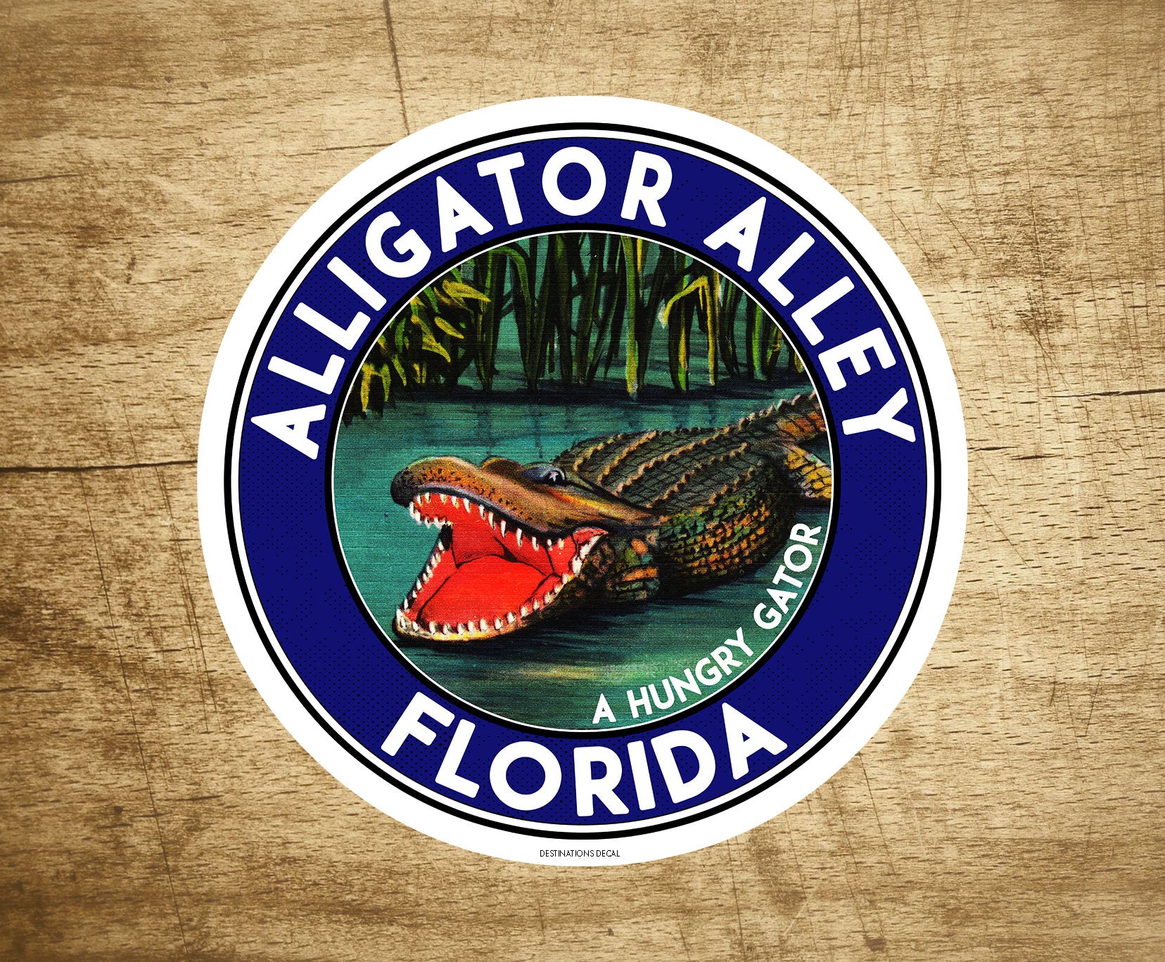 Alligator Alley Florida Everglades Sticker Decal 3" x 3" National Park