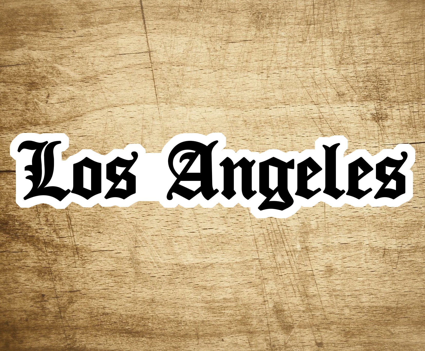 Los Angeles California Typography LA Sticker Decal 4" x .7"