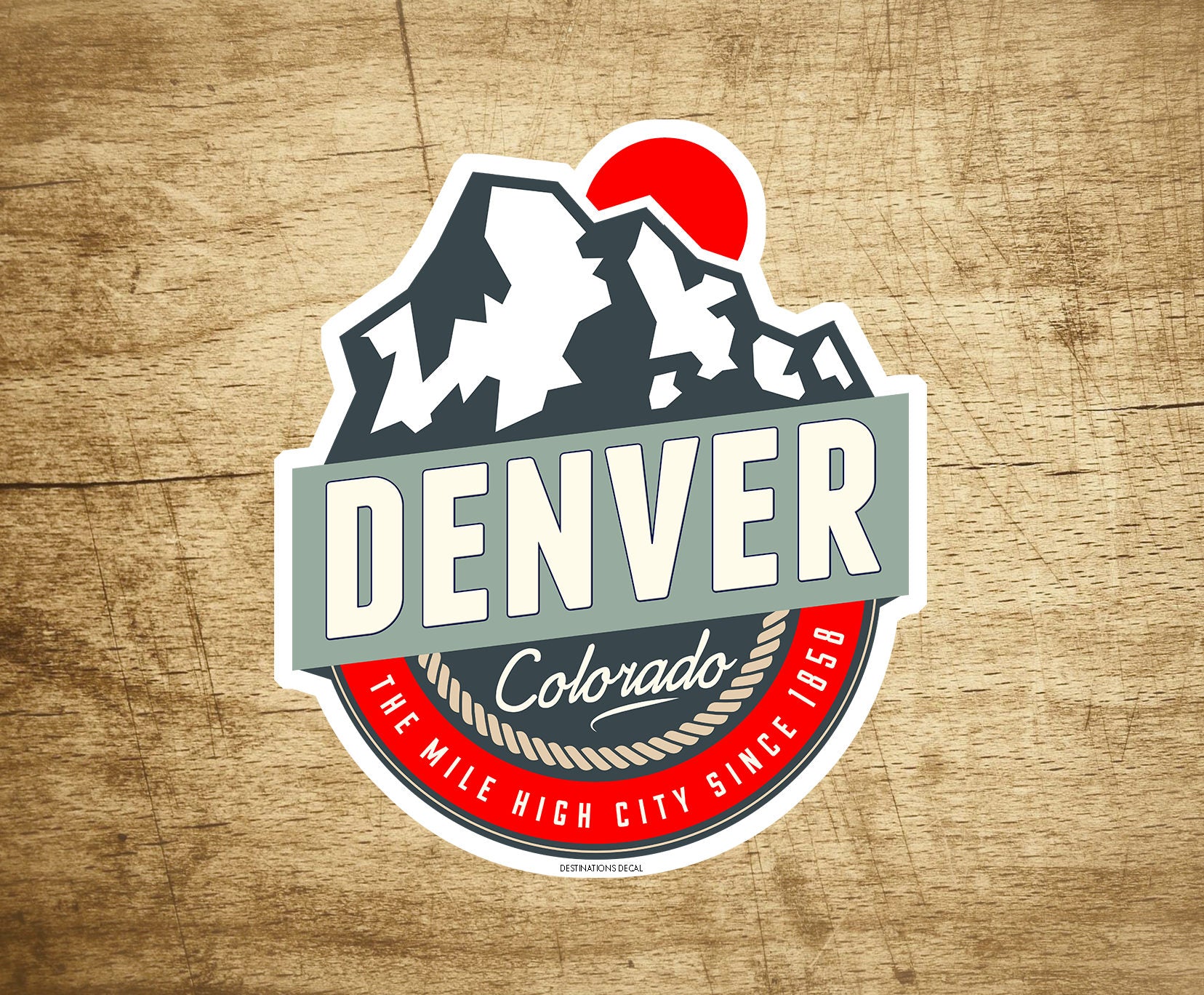 DENVER COLORADO MOUNTAINS Decal Sticker 3" x 3.5"